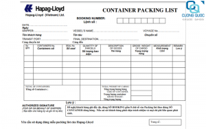 Container packing list là gì? - Cường Quốc Logistics