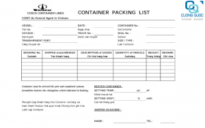 Container packing list là gì? - Cường Quốc Logistics